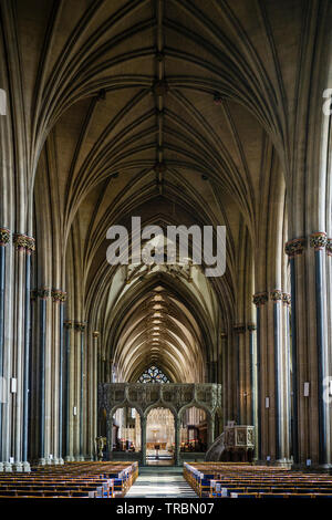 The Interior of Bristol Cathedral Stock Photo - Alamy