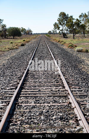 Long stretch of straight railway line in Zimbabwe, at one time holding ...