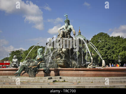 The Neptunbrunnen (Neptune Fountain) in Berlin is depicted in this ...