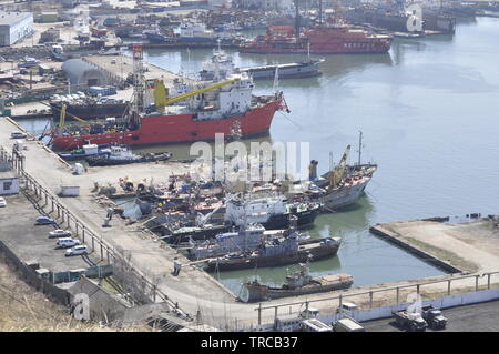 Port of Korsakov on Sakhalin Island Russia 2007 Stock Photo: 12566591 ...