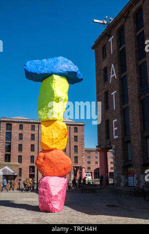 Liverpool Mountain by Ugo Rondinone’s,courtyard next to @tateliverpool ...