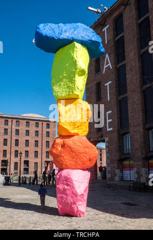 Liverpool Mountain by Ugo Rondinone’s,courtyard next to @tateliverpool ...