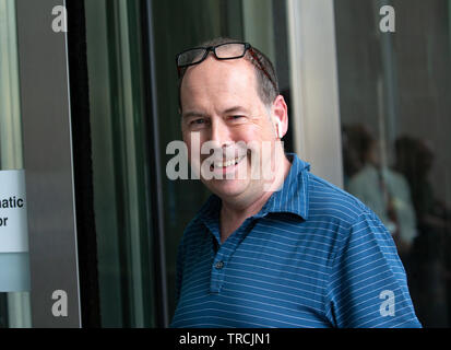 Rory Cellan Jones, BBC technology correspondent, conducting an ...