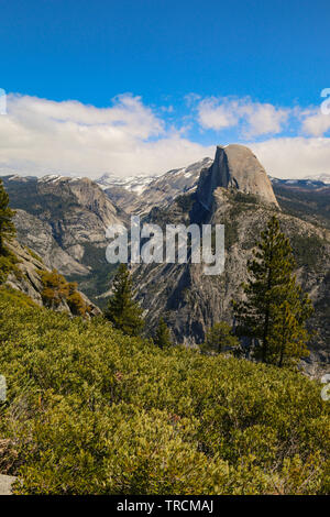 The iconic Half Dome granite dome of Yosemite, California Stock Photo ...