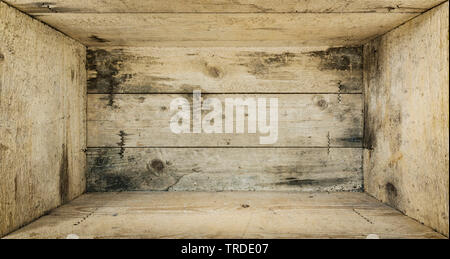 Wooden box. Side view. 3D render illustration isolated on a white ...