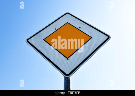 German traffic sign for priority road Stock Photo: 50647058 - Alamy