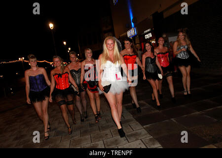 General views of girls enjoying a hen night out in Brighton, East ...