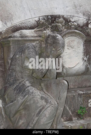 Nameless grave from the 19th century on a Berlin cemetery, Germany ...