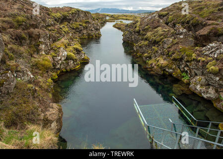 Silfra lagoon, Silfra crack, Thingvellir Lake, Iceland Stock Photo - Alamy