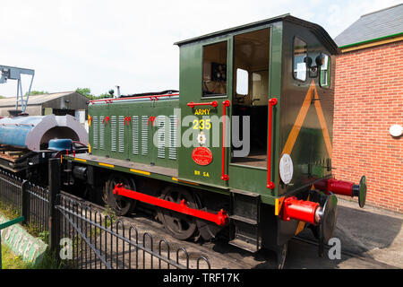 Army 0-4-0 Barclay diesel shunter locomotive No. 235 at Long Marston ...