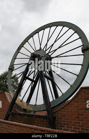 Pit Head Winding Wheel at the Entrance to Moira Furnace Museum.on the ...