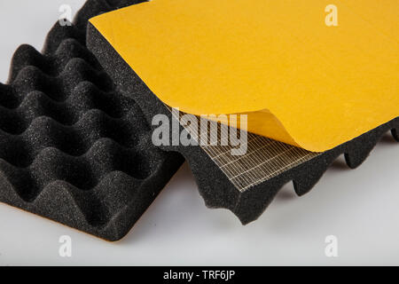 The pattern of the soundproof panel of polyurethane foam. Acoustic foam ...