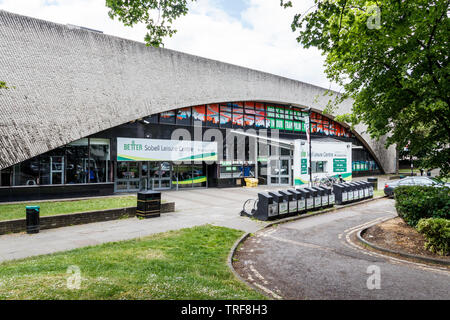 The entrance to the Sobell Leisure Centre in Islington, London, UK ...