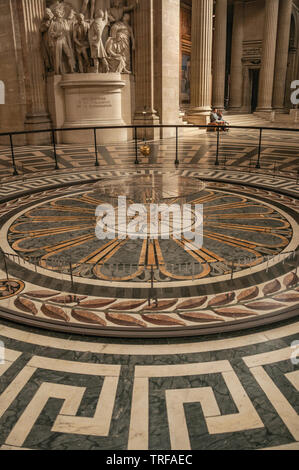 Famous Foucault Pendulum copper ball swinging inside the Pantheon in ...
