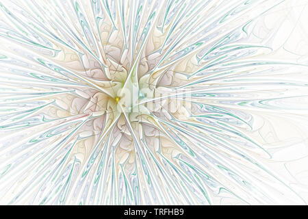 Fabulous fractal pattern in blue. Digital fractal art. Smooth blue ...
