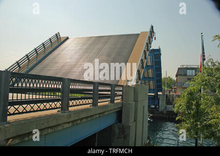 Drawbridge, Charlevoix, Michigan Stock Photo - Alamy