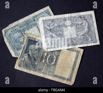 Old Italian Bank Note - Ten Lire Stock Photo - Alamy