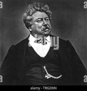 ALEXANDRE DUMAS French writer 1802 to 1870 with wife Marie about 1860 ...