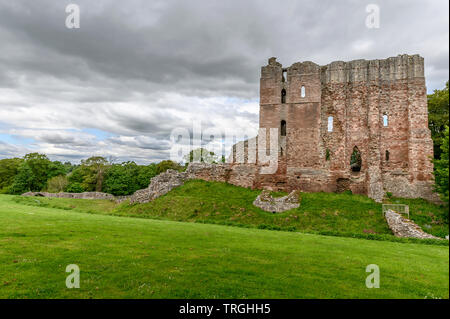 Norham Castle and surrounding area, Norham, Northumberland Stock Photo ...