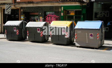 Recycling bins Spain Stock Photo - Alamy