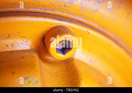 Big old metal wheel. Abstract retro photo Stock Photo - Alamy