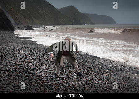 John Rous on Mouth Mill beach at Clovelly in north Devon Stock Photo ...