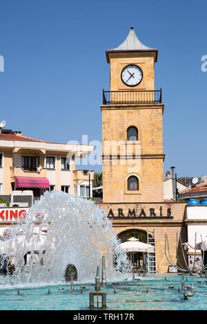Burger King restaurant and the town clock tower in the Dancing ...