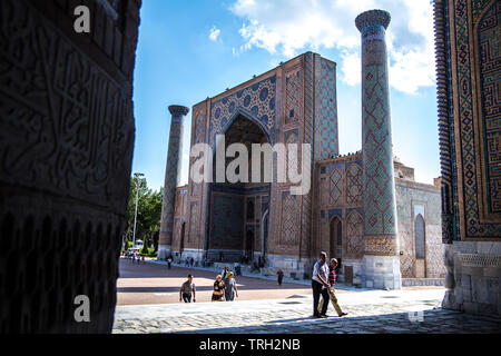The Registan complex in Samarkand, Uzbekistan, an impressive example of ...