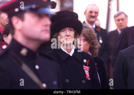 Sara Jones, widow of Lieutenant-Colonel H Jones VC OBE, commanding ...
