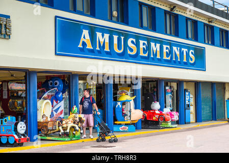 An amusement arcade in the seaside town of Dawlish South Devon Stock ...
