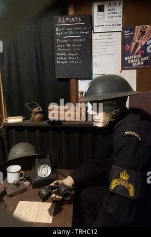 A WW2 Civil Defence Air Raid Protection unit Ambulance driver in ...