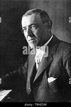 WOODROW WILSON (1856-1924) as 28th President of the United States in ...