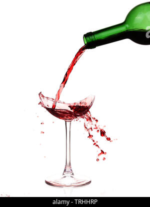 Broken wineglass on the table. Poured red wine, like blood Stock Photo ...