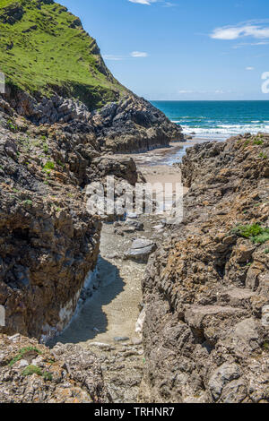 Seashore and cliffs Mewslade Bay Gower Stock Photo - Alamy