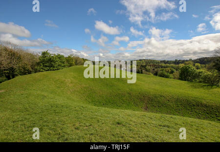 The earthen mound fort at Mount Sandel in Coleraine, Northern Ireland ...