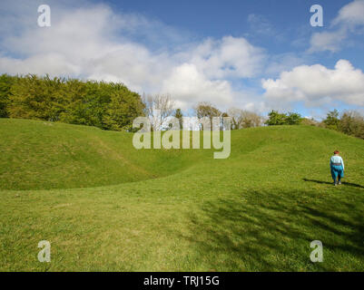The earthen mound fort at Mount Sandel in Coleraine, Northern Ireland ...