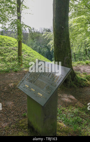 Mesolithic information sign in Mountsandel Wood, Coleraine, Northern ...