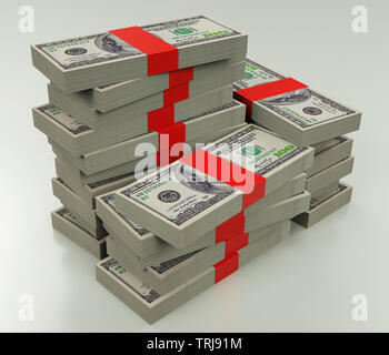 Bills with red ribbon Stock Photo - Alamy