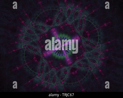 Cosmic geometry. Light phenomena in space. Flash and lightning in the ...