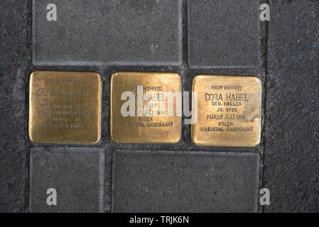 Stumbling Stones (Stolpersteine) in Berlin, Germany Stock Photo - Alamy
