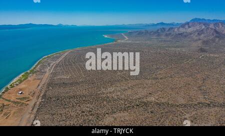 Aerial view of the community of Punta Chueca where the population of ...