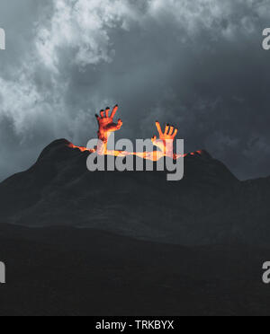 3d illustration of undead hands from the ground Stock Photo - Alamy