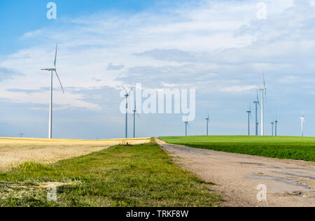 Wind Turbine Park in Christinendorf, Brandenburg Stock Photo - Alamy