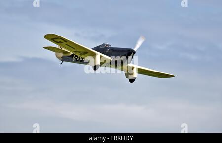 1935 Miles Hawk Speed Six ‘G-ADGP’ airborne at the Race Day Airshow ...