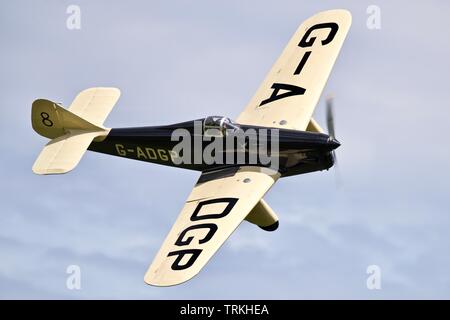1935 Miles Hawk Speed Six ‘G-ADGP’ airborne at the Race Day Airshow ...