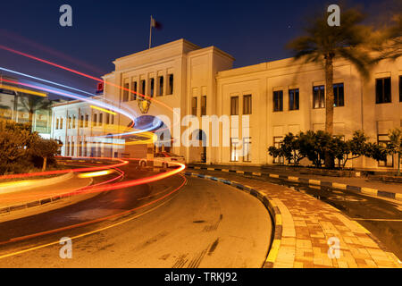 The arch of Bab Al Bahrain in Manama is a historical building and ...