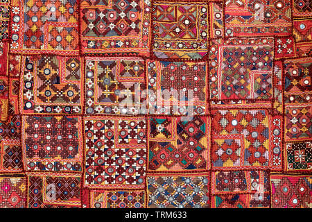 Old Indian patchwork carpet, Rajasthan, India, Azia Stock Photo - Alamy