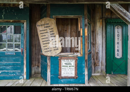 Vintage wild west outpost with vintage buildings with aged wooden ...