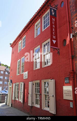 UK, England, Yorkshire, Whitby, Grape Lane, Captain Cook Museum, model ...