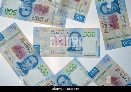 The new 500 Mexican peso Note, 500 pesos bill Stock Photo - Alamy